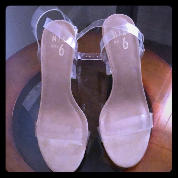 Mix No. 6 | Shoes | Nude Clear Lucite Sandal | Poshmark